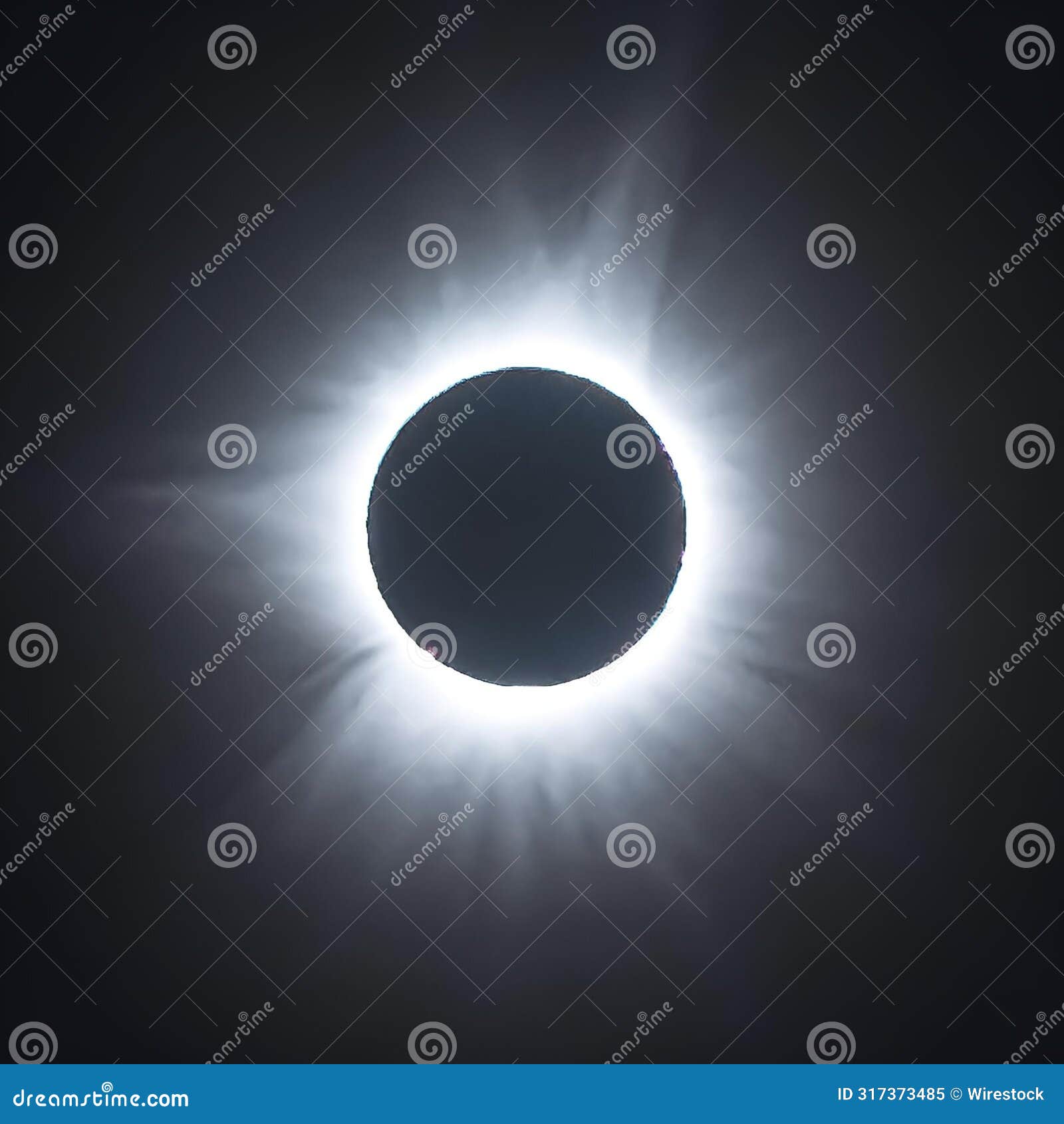 Solar Eclipse with Circular Light in the Sky Stock Image - Image of ...
