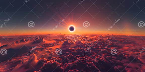 Solar Eclipse in the Clouds Stock Image - Image of solar, annular ...