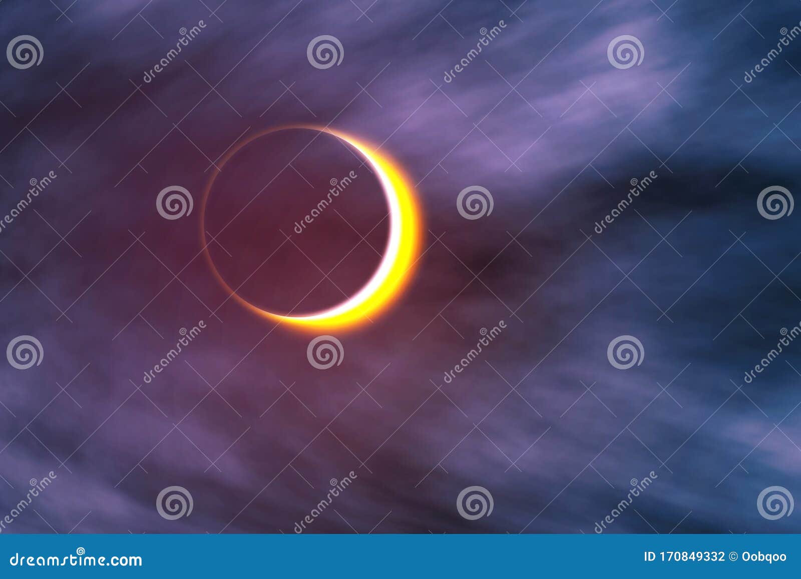 Solar Eclipse with Clouds. Full Solar Eclipse, Astronomical Phenomenon ...