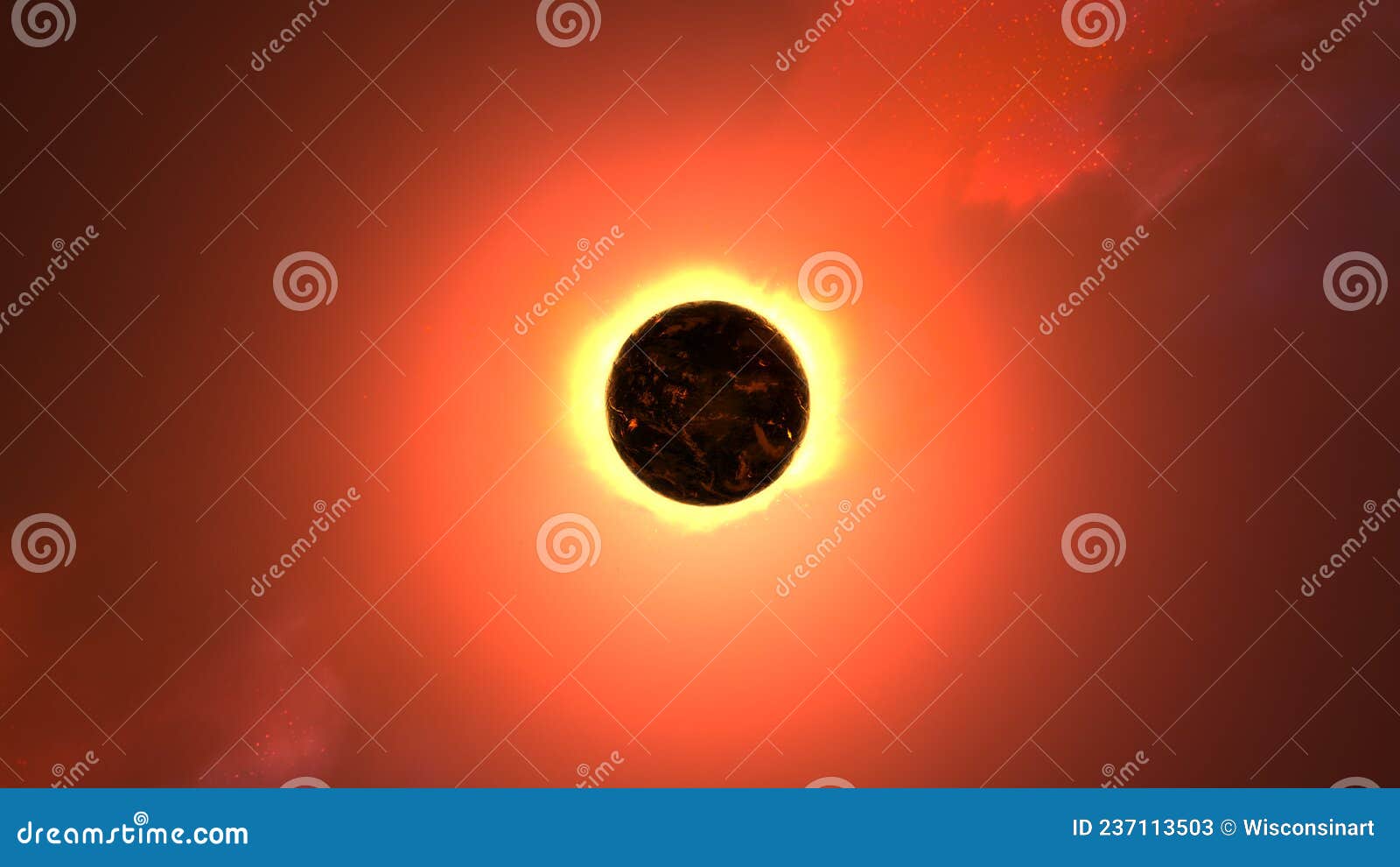 Solar Eclipse, Cosmos, Sun, Background, Star Stock Illustration ...