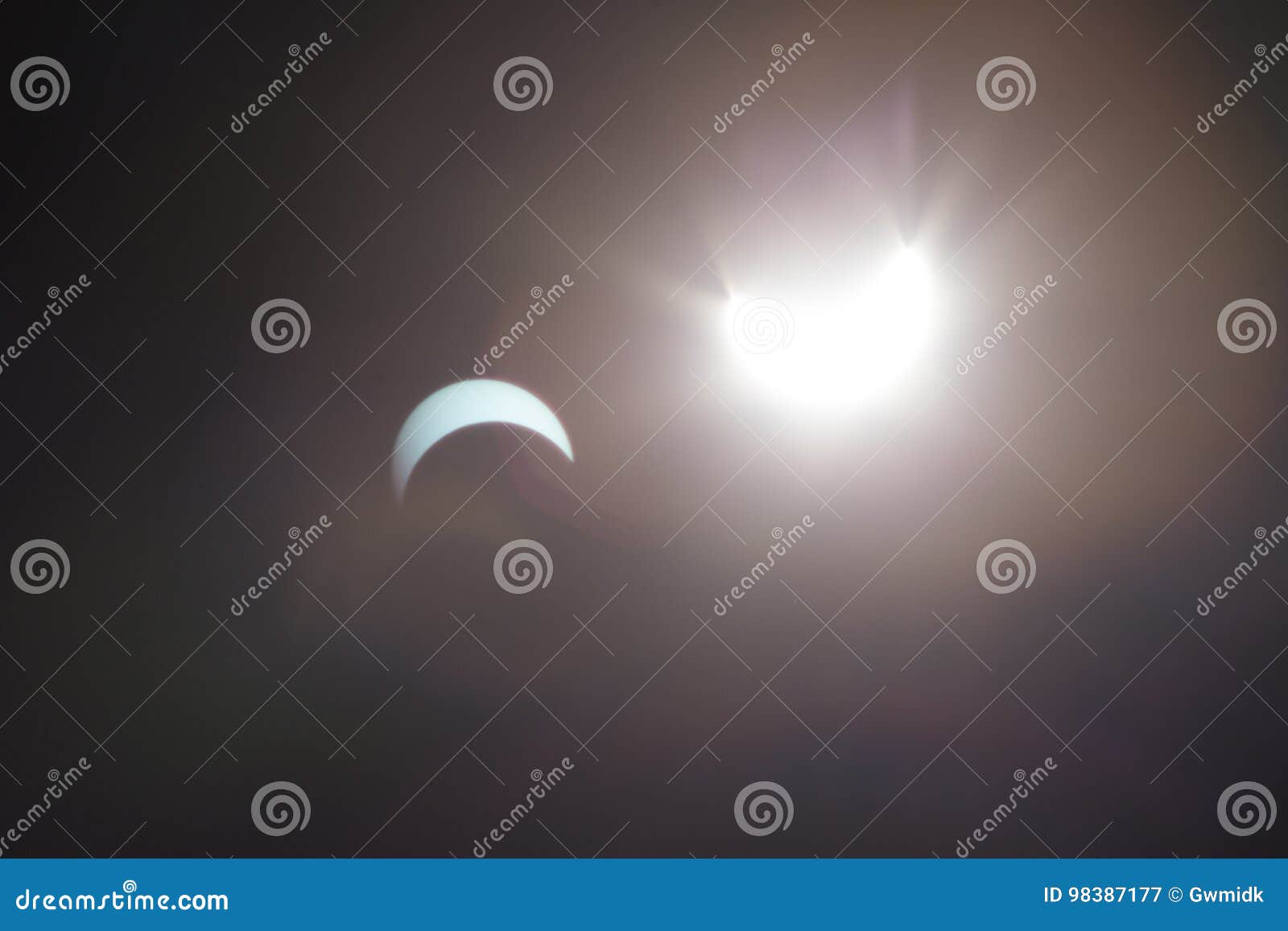 Solar Eclipse Dallas Texas stock image. Image of midkiff - 98387177