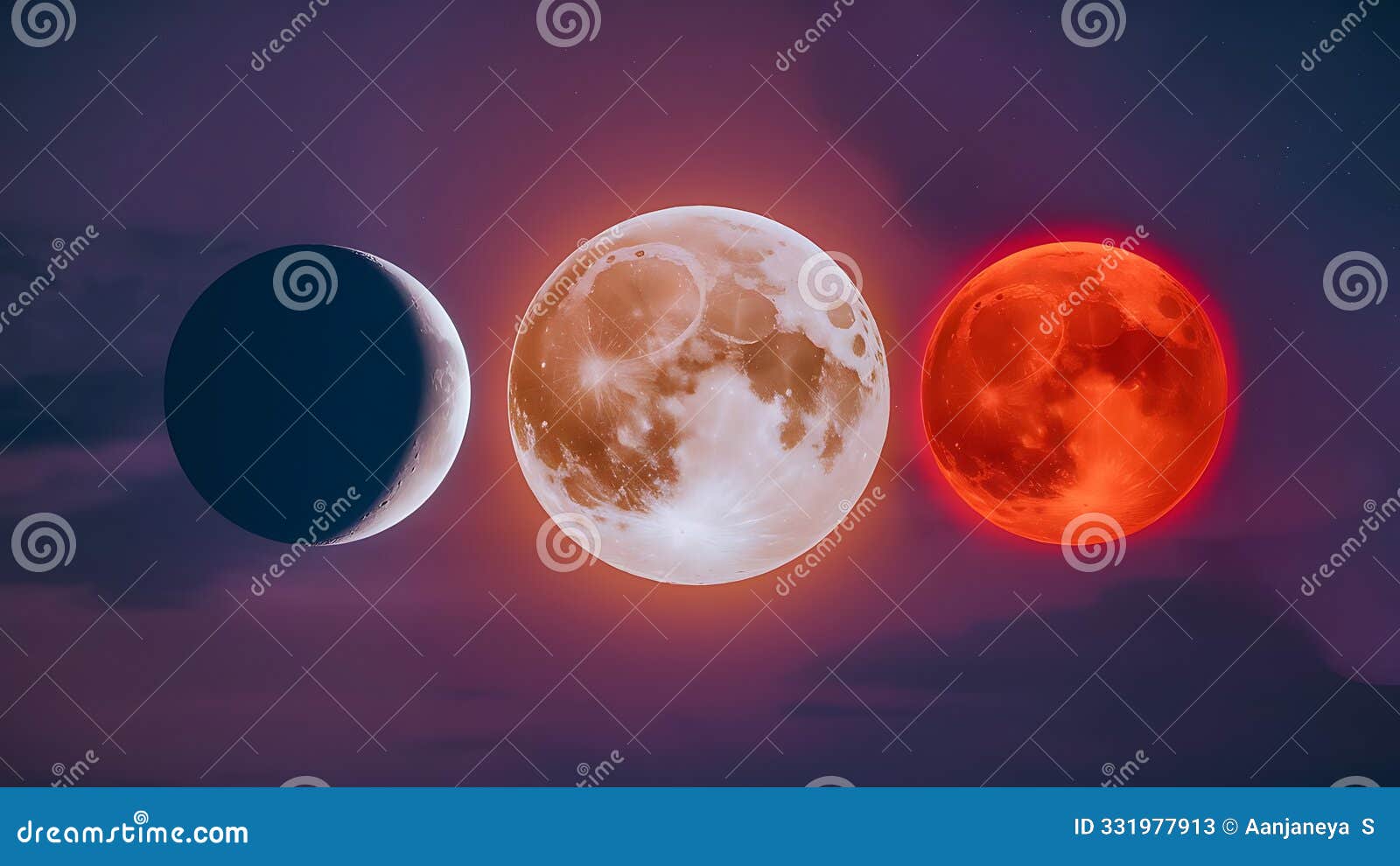 Solar Eclipse Full Moon is an Astronomical Phenomenon. Realistic ...