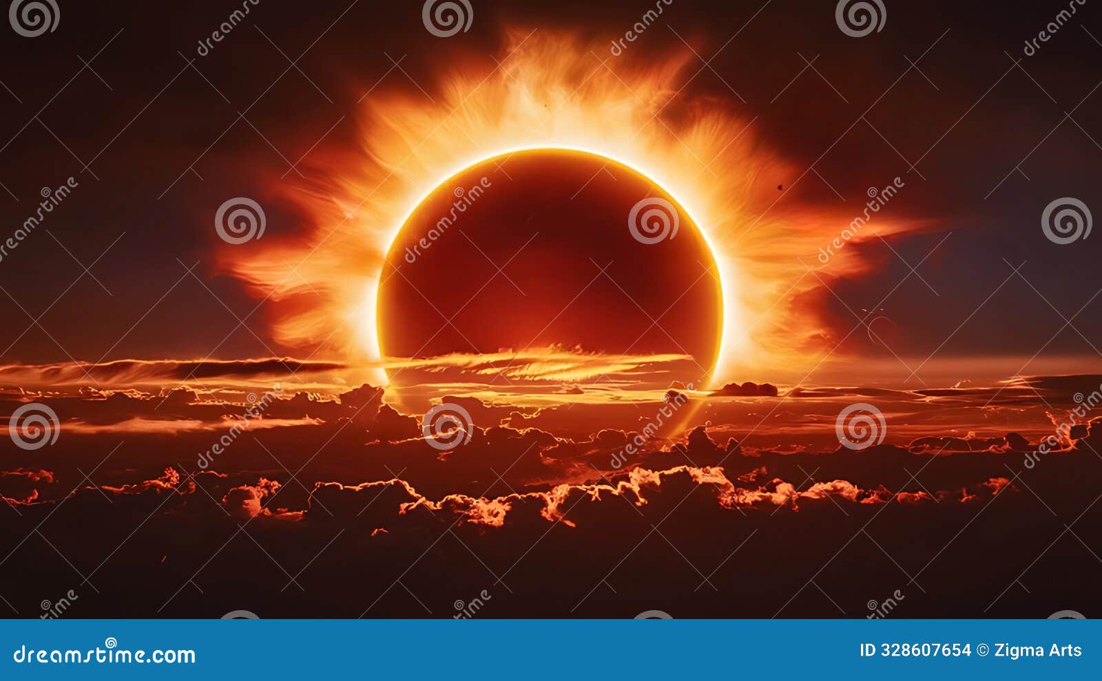 Solar Eclipse Full Moon is an Astronomical Phenomenon. Realistic ...