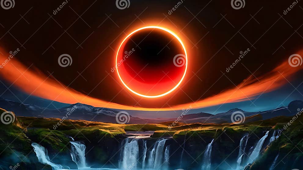 Solar Eclipse Full Moon is an Astronomical Phenomenon. Realistic ...
