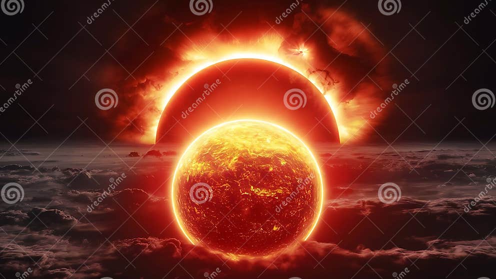 Solar Eclipse Full Moon is an Astronomical Phenomenon. Realistic ...