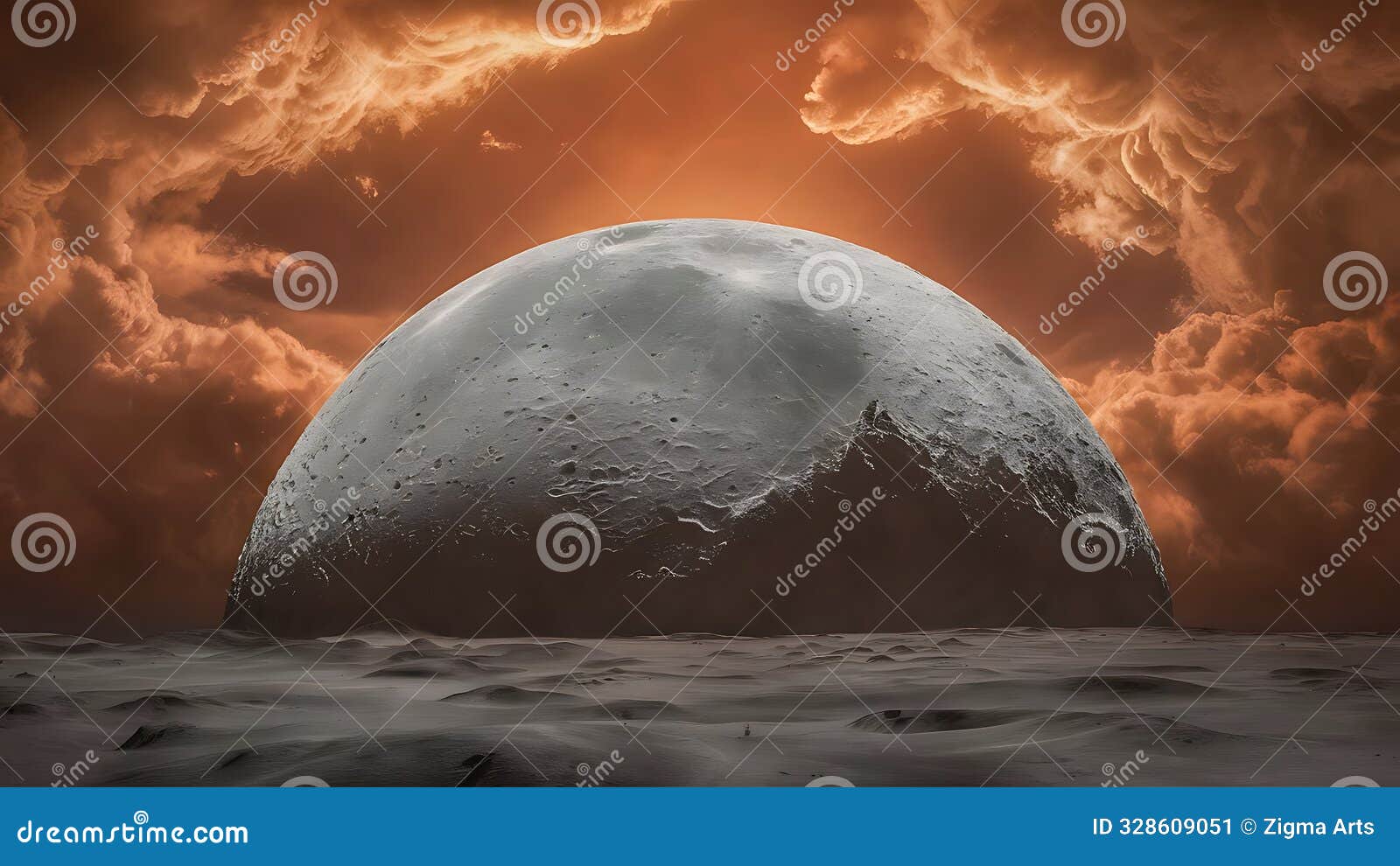 Solar Eclipse Full Moon is an Astronomical Phenomenon. Realistic ...