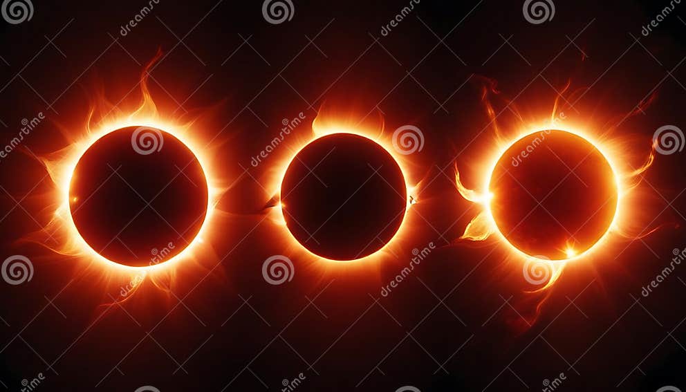 Solar Eclipse Full Moon is an Astronomical Phenomenon. Realistic ...