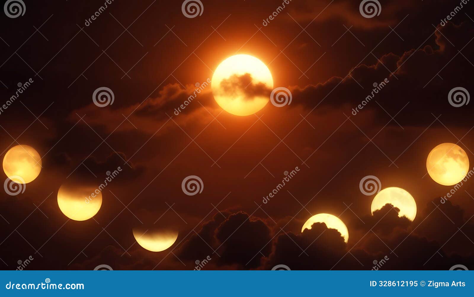 Solar Eclipse Full Moon is an Astronomical Phenomenon. Realistic ...