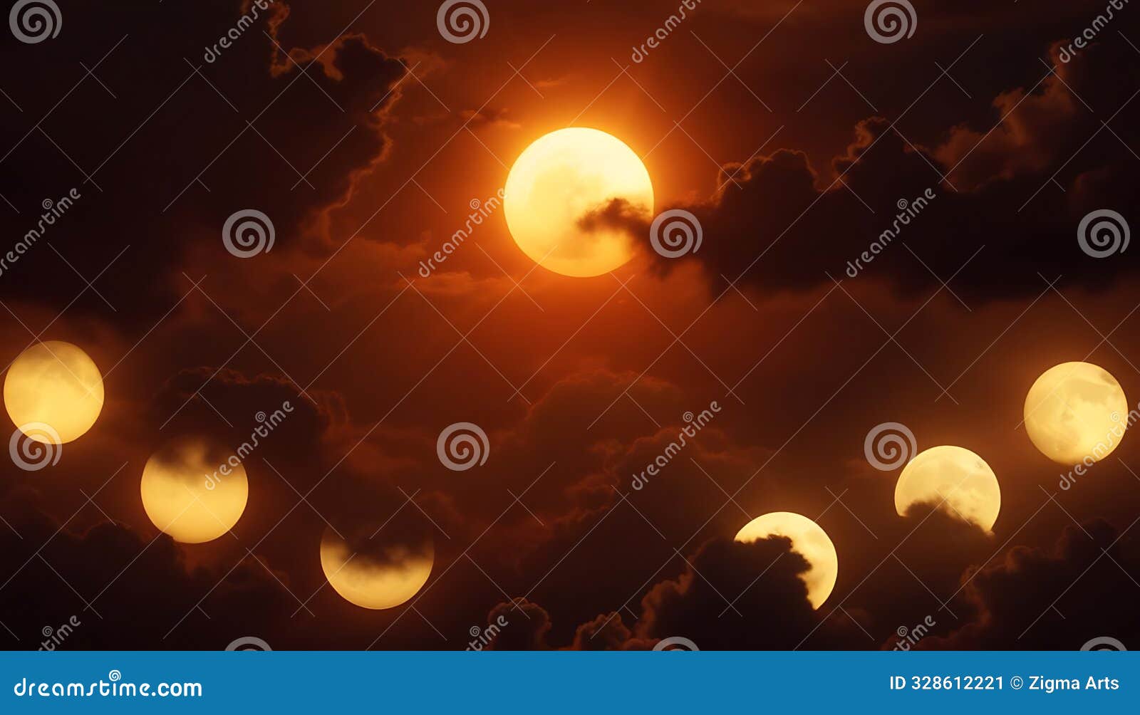 Solar Eclipse Full Moon is an Astronomical Phenomenon. Realistic ...