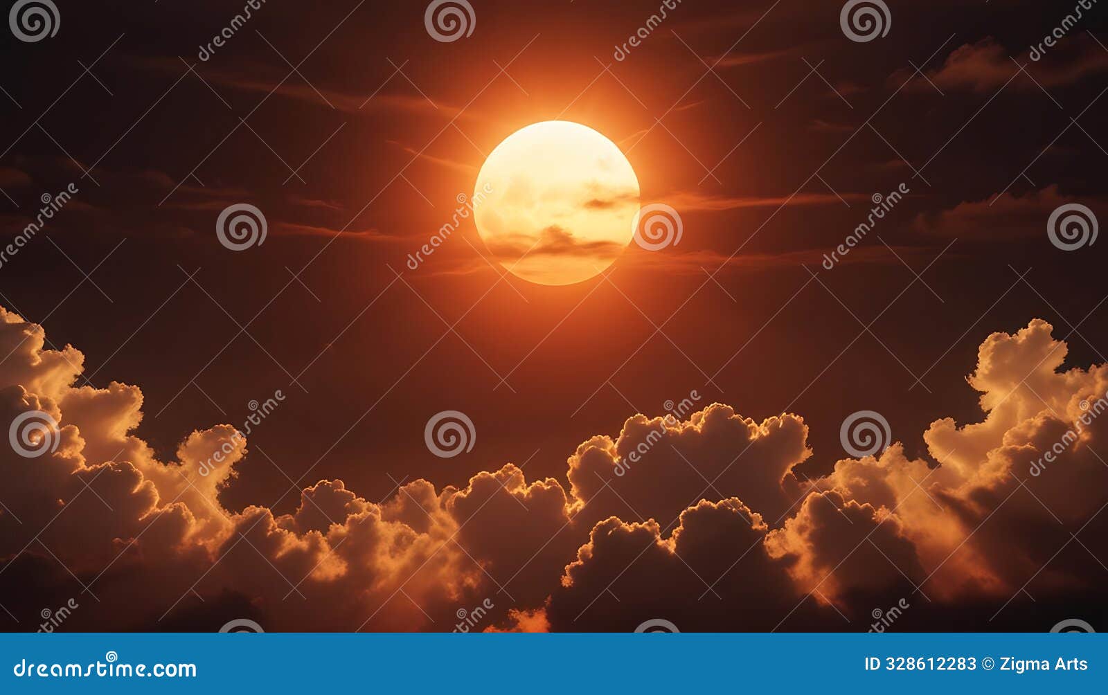 Solar Eclipse Full Moon is an Astronomical Phenomenon. Realistic ...