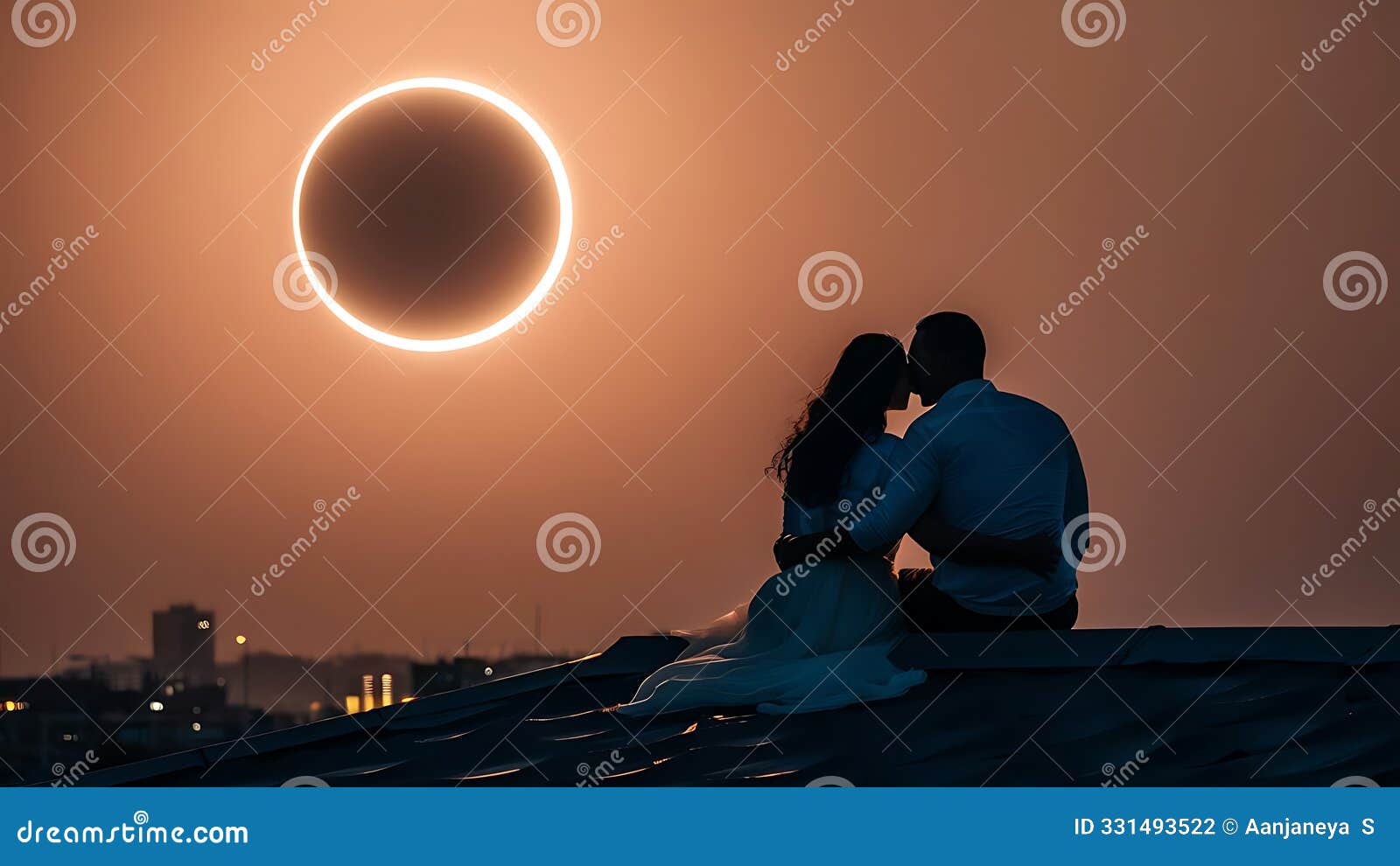 Solar Eclipse Full Moon is an Astronomical Phenomenon. Realistic ...