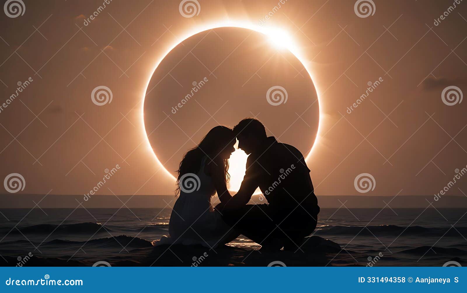 Solar Eclipse Full Moon is an Astronomical Phenomenon. Realistic ...