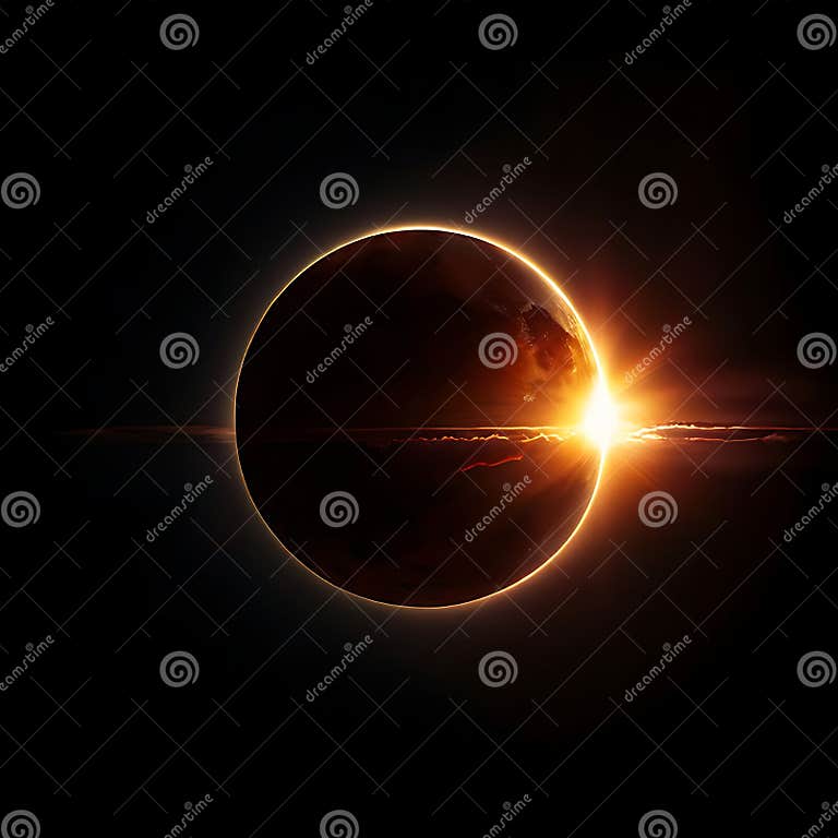 Solar Eclipse Full Moon is an Astronomical Phenomenon. Realistic ...