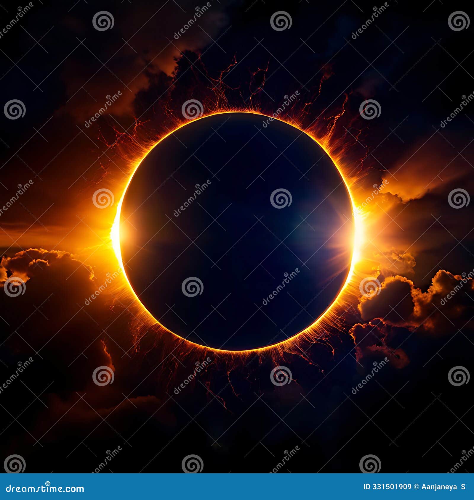 Solar Eclipse Full Moon is an Astronomical Phenomenon. Realistic ...