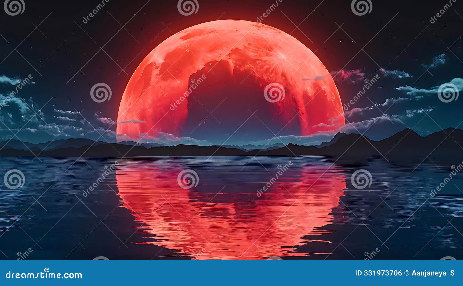 Solar Eclipse Full Moon is an Astronomical Phenomenon. Realistic ...