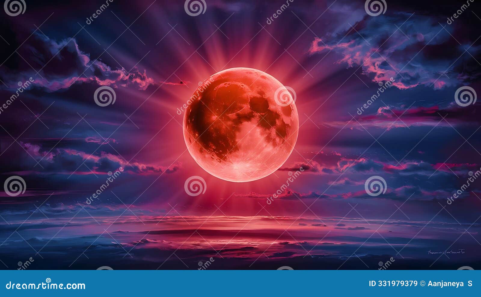 Solar Eclipse Full Moon is an Astronomical Phenomenon. Realistic ...