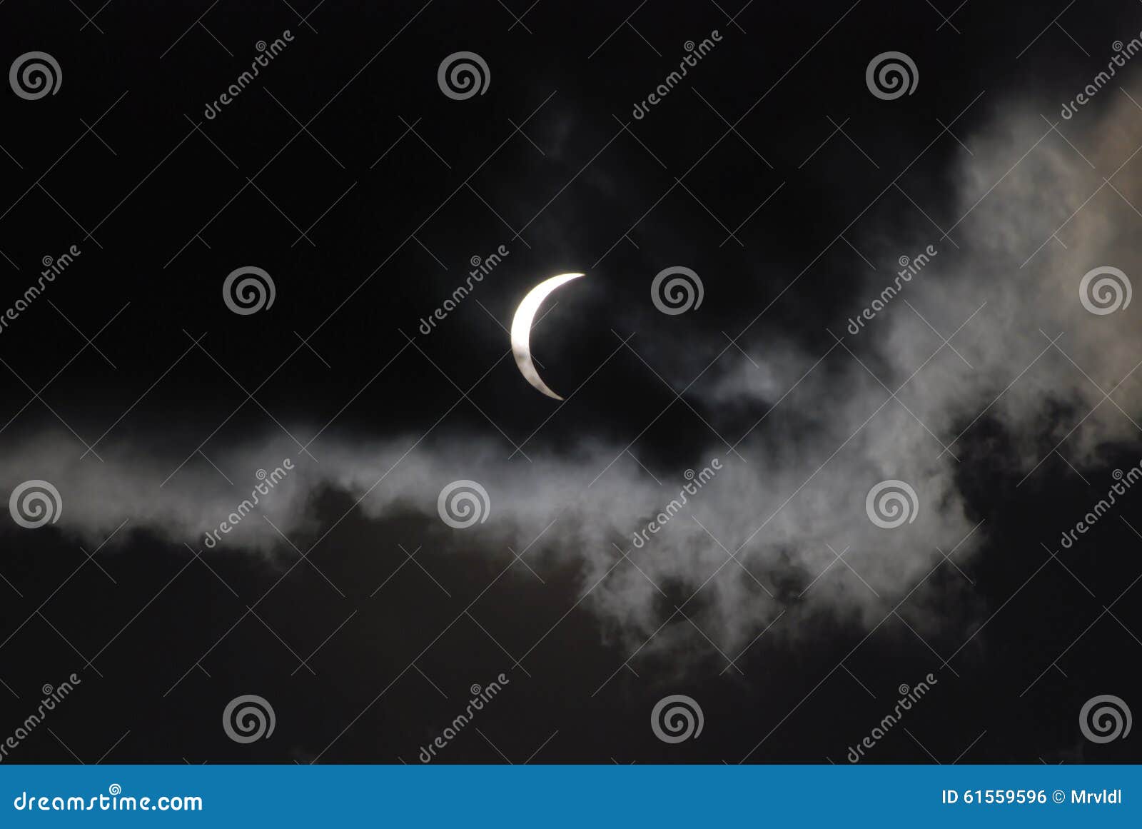 Solar Eclipse stock photo. Image of halo, crescent, solar - 61559596