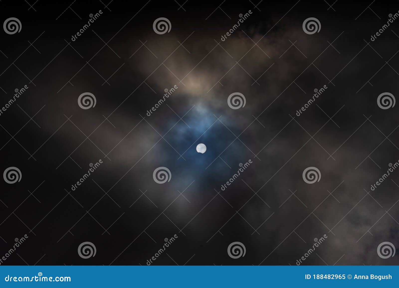 Solar Eclipse in Georgia on 21st June 2020 Stock Image - Image of cloud ...