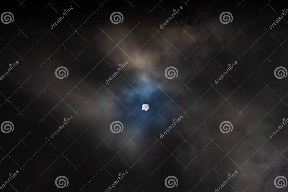 Solar Eclipse in Georgia on 21st June 2020 Stock Image - Image of cloud ...