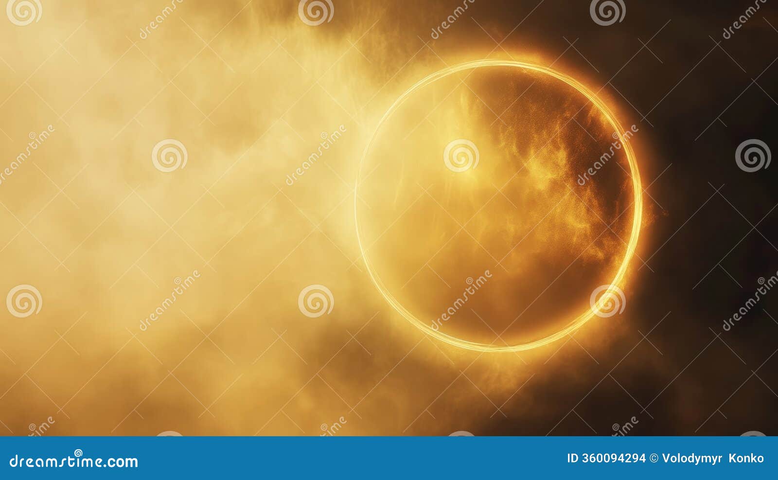 Celestial Phenomenon Of Solar Eclipse With Perfect Moon-sun Alignment ...