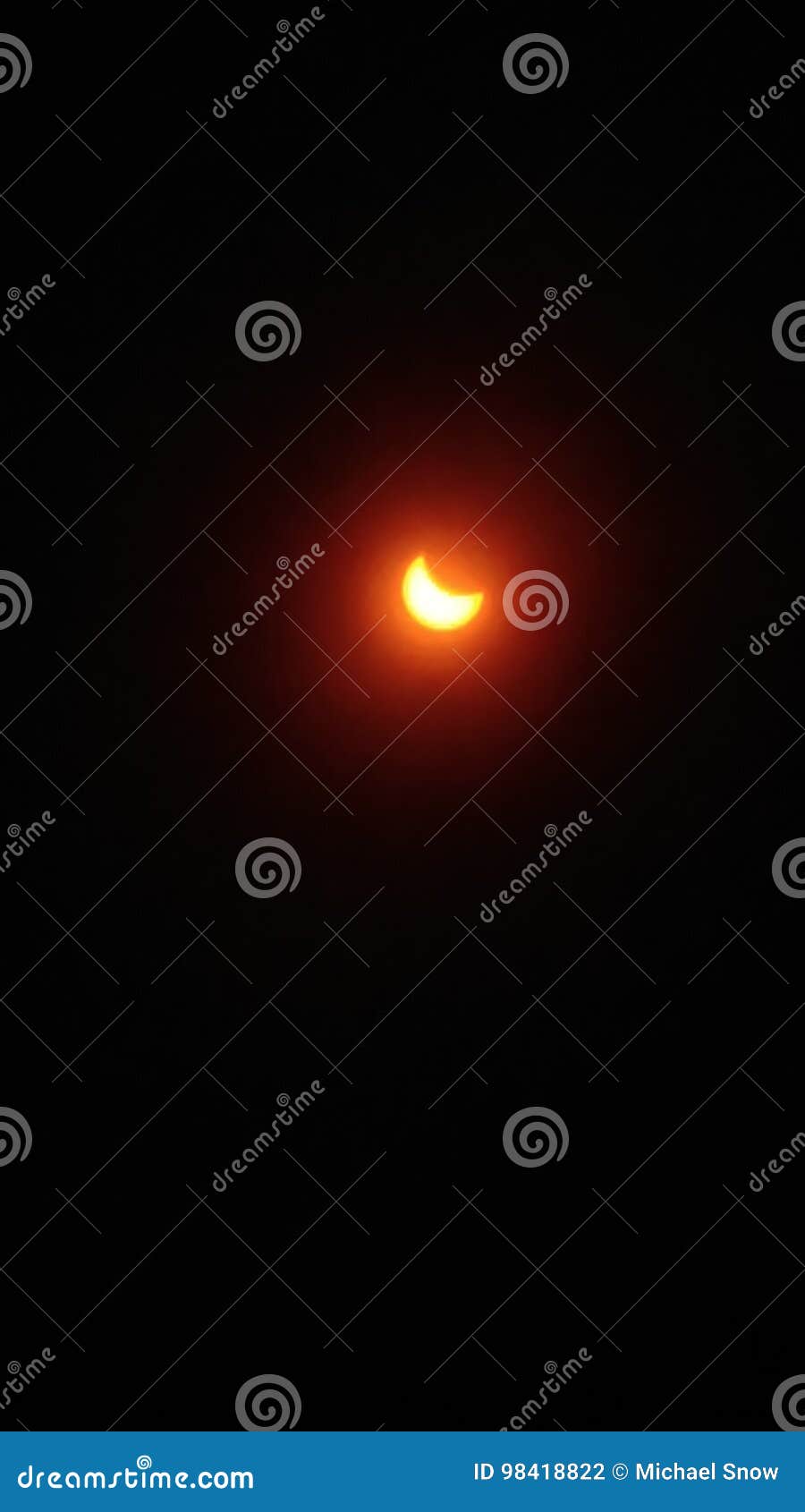 2017 Solar Eclipse Half Eclipsed Stock Photo - Image of august, solar ...