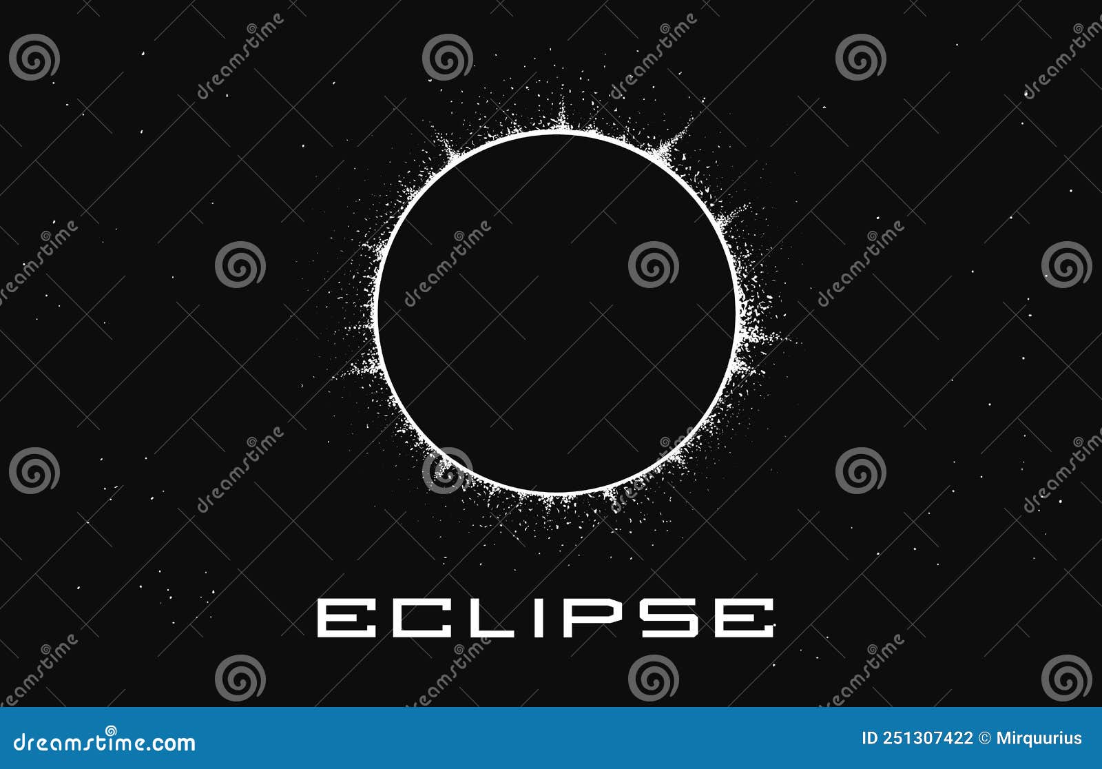 Solar Eclipse Hand Drawn Illustration Stock Vector - Illustration of ...