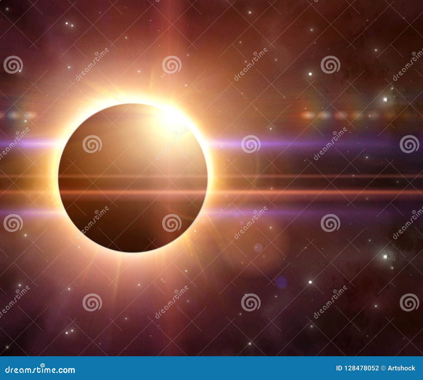 Solar Eclipse Illustration stock illustration. Illustration of ...