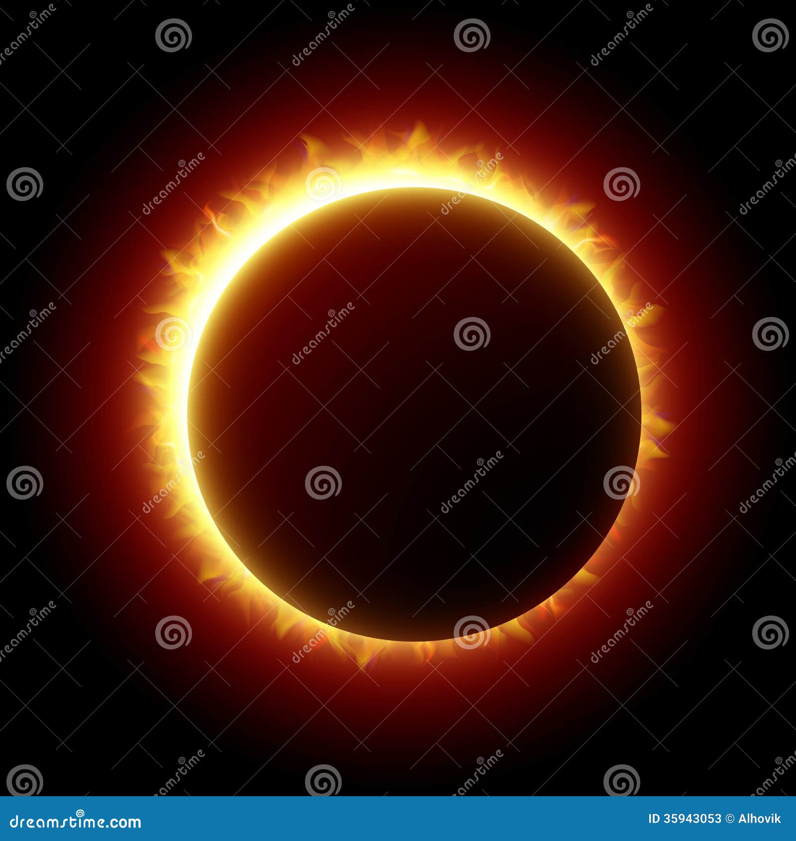 Solar Eclipse stock vector. Illustration of photosphere - 35943053
