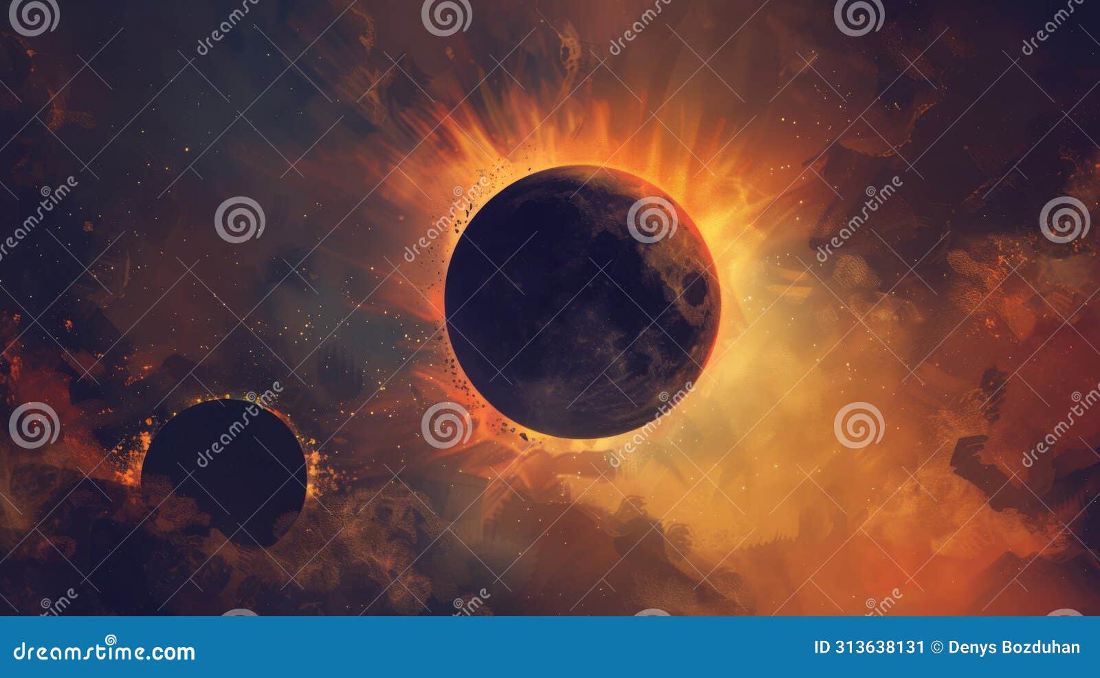 Solar Eclipse Illustration. Stock Image - Image of natural, sunlight ...