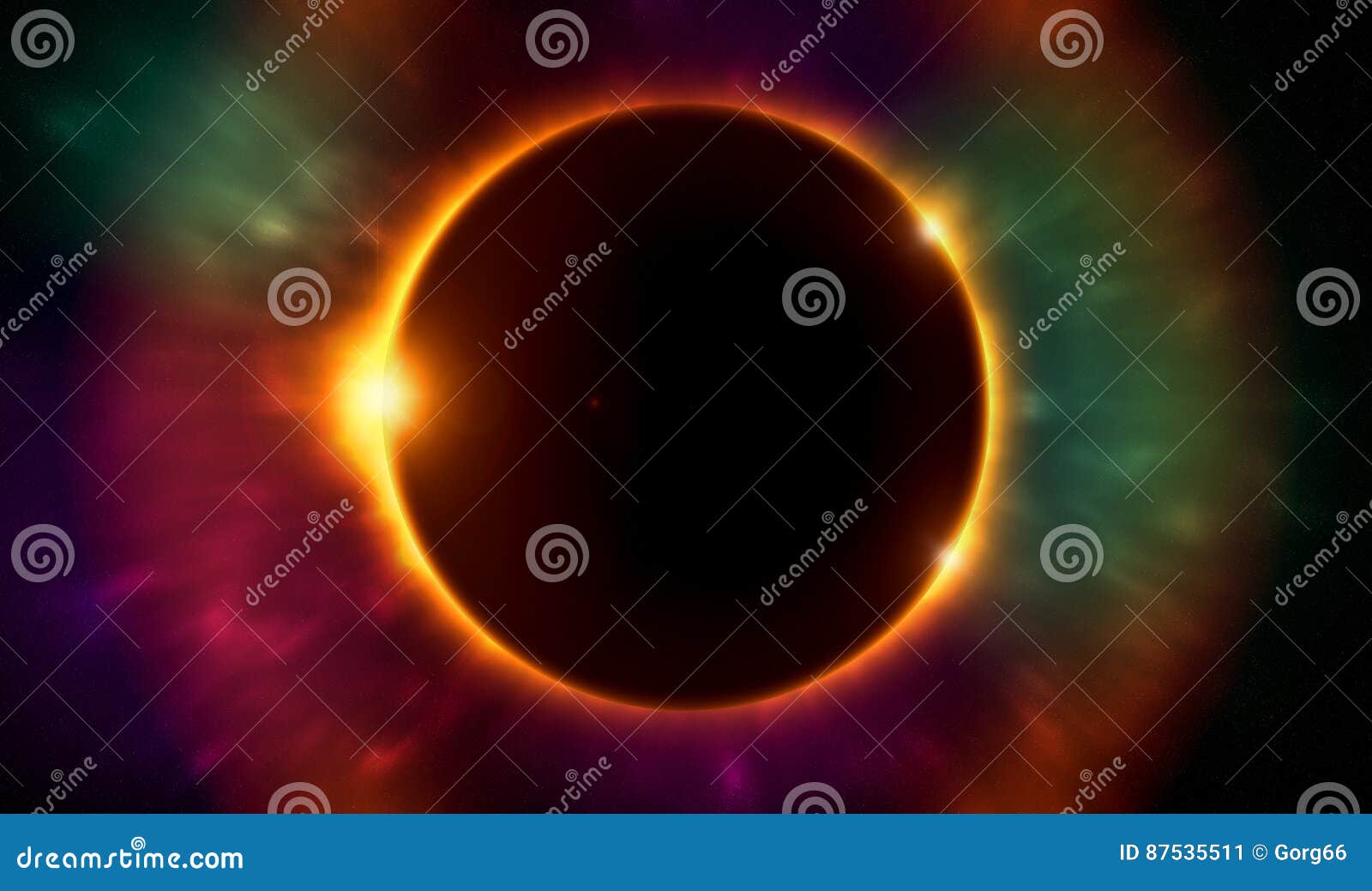 Solar eclipse stock illustration. Illustration of partial - 87535511