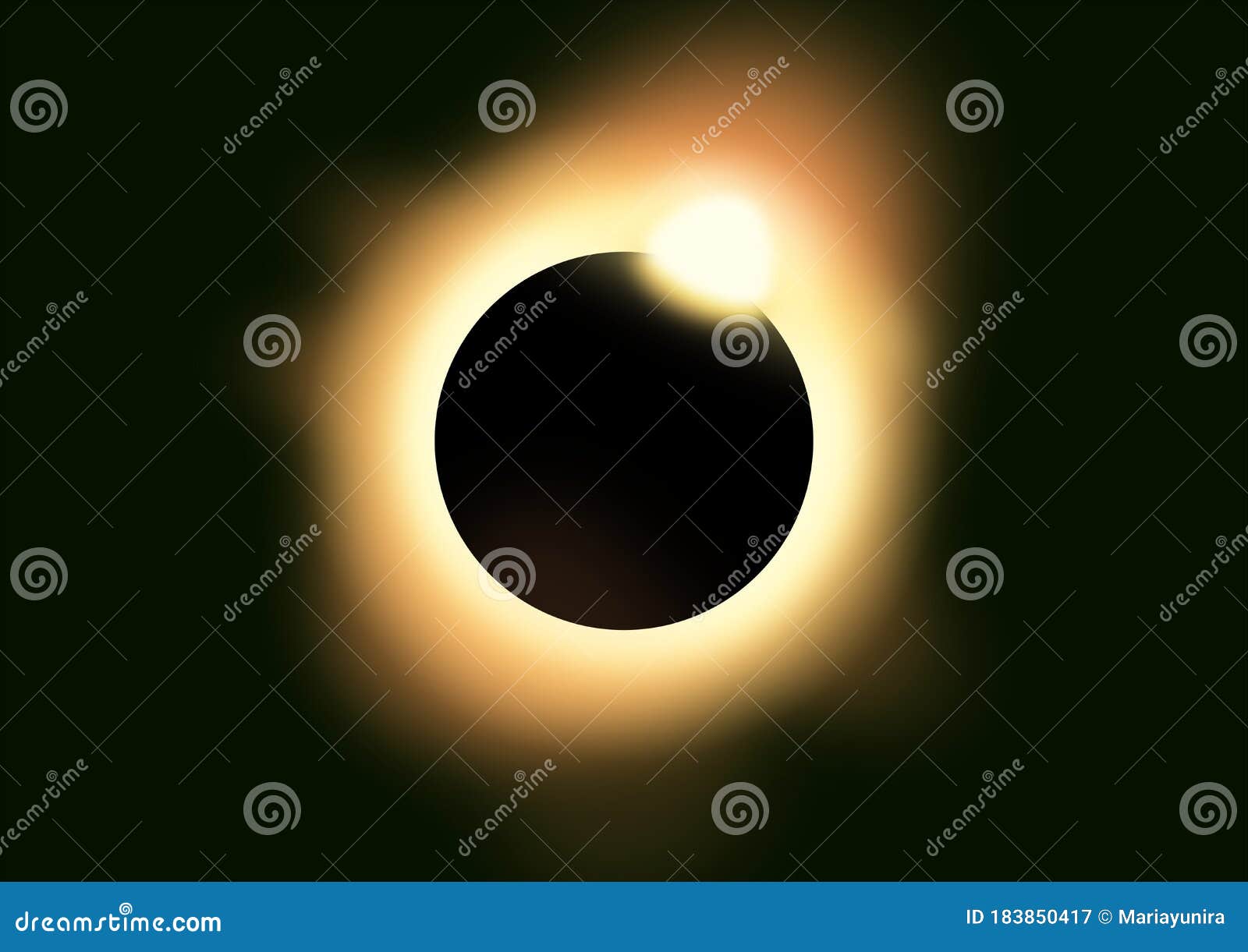 Solar Eclipse Illustration stock vector. Illustration of circular ...