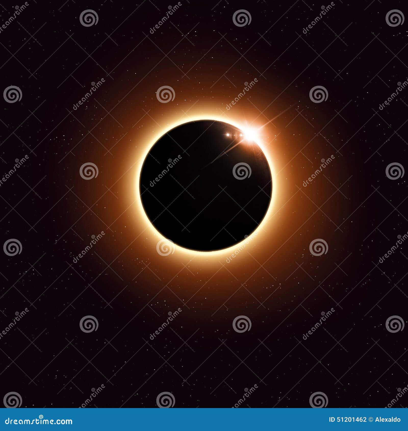 Solar Eclipse stock illustration. Illustration of field - 51201462