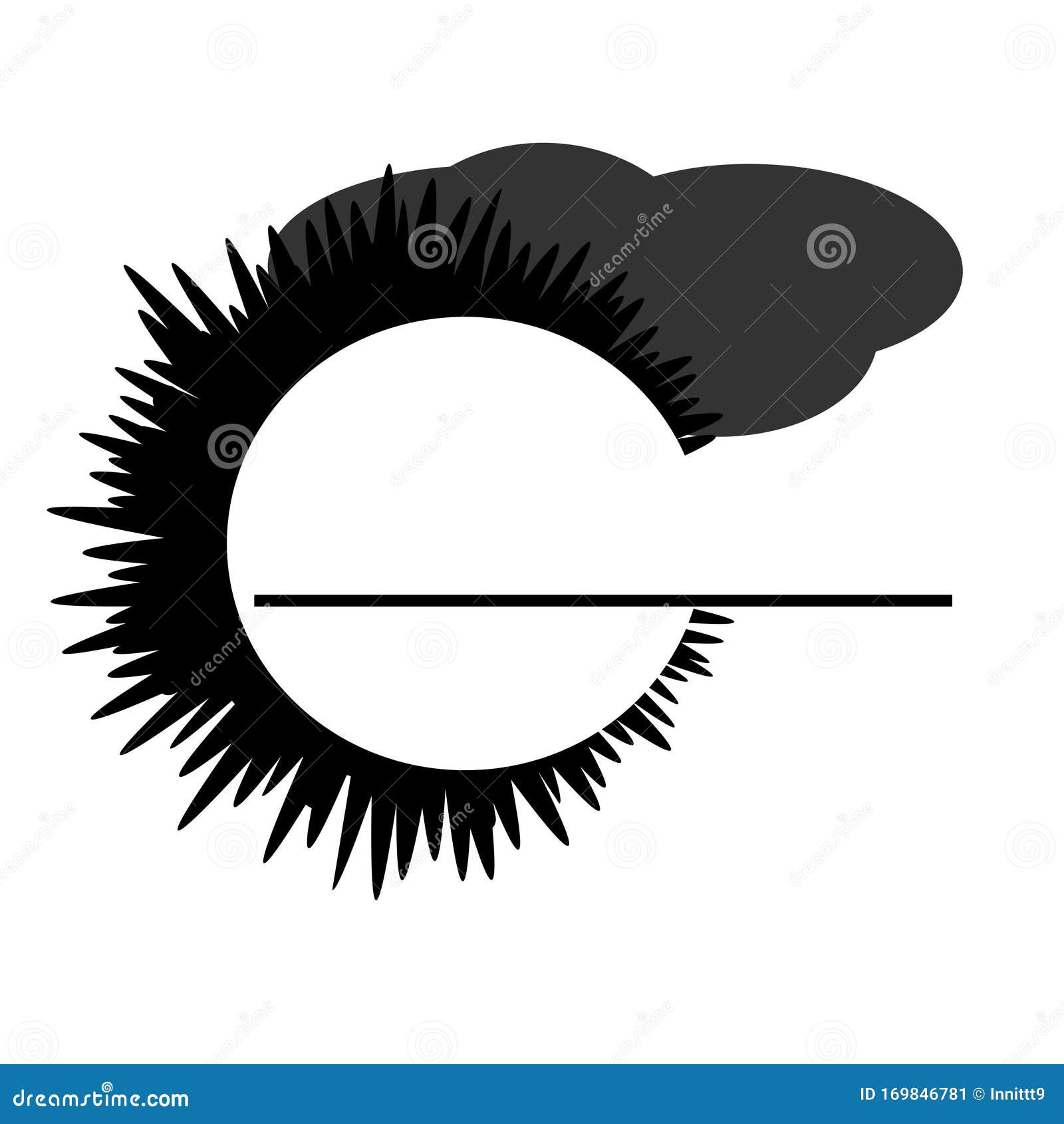 Solar Eclipse. Logo for the Inscription of Your Name Stock Vector ...