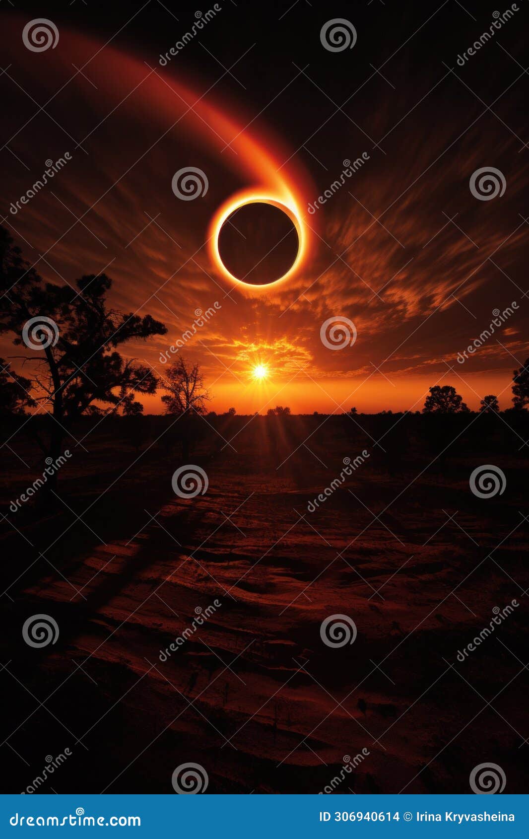 Solar Eclipse, with the Moon Casting a Shadow Over the Sun and Creating ...
