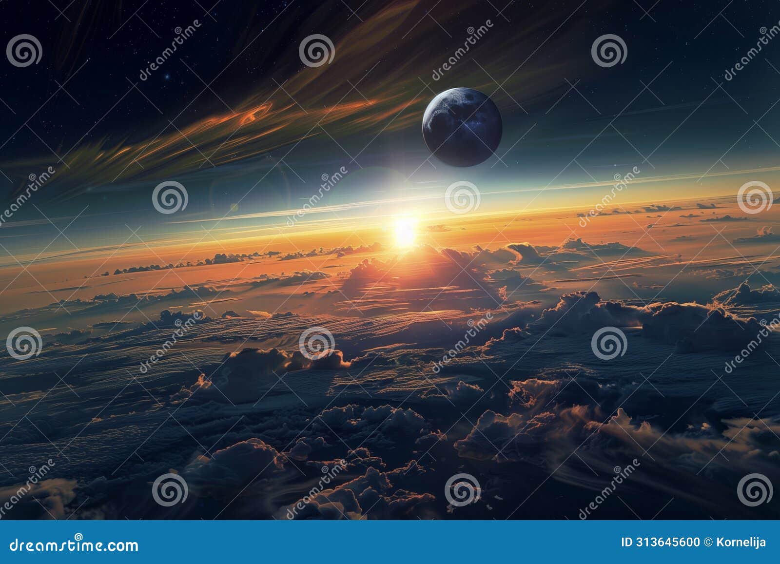 Solar Eclipse. the Moon Coming between the Earth and the Sun Stock ...