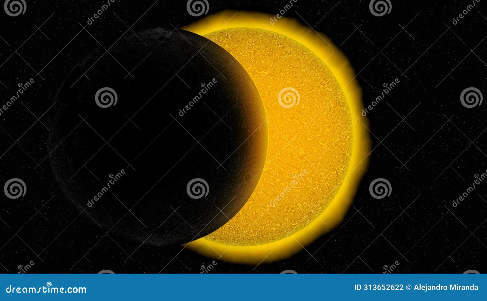 Solar Eclipse, the Moon Transiting between the Sun and Planet Earth ...