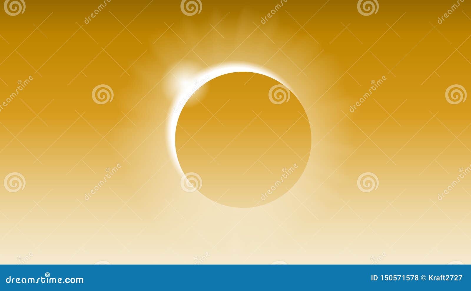 Solar Eclipse in the Orange Sky Stock Vector - Illustration of heat ...