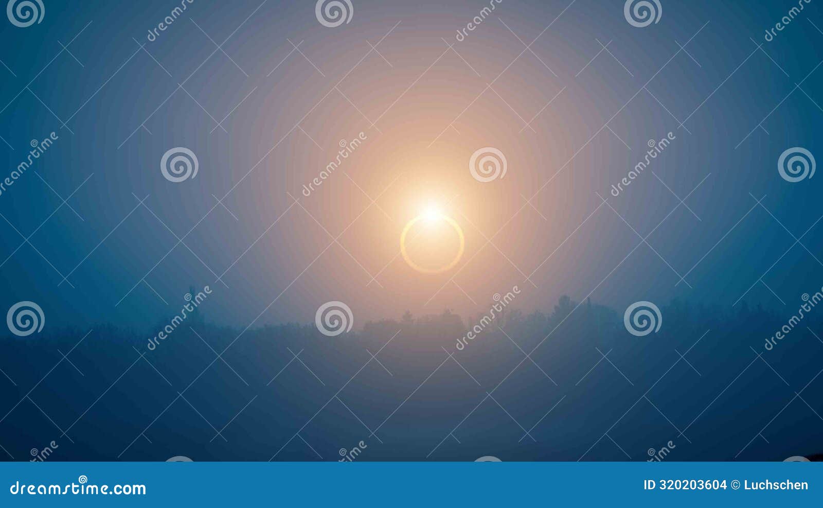 Solar Eclipse Over a Foggy City Stock Photo - Image of nature, corona ...