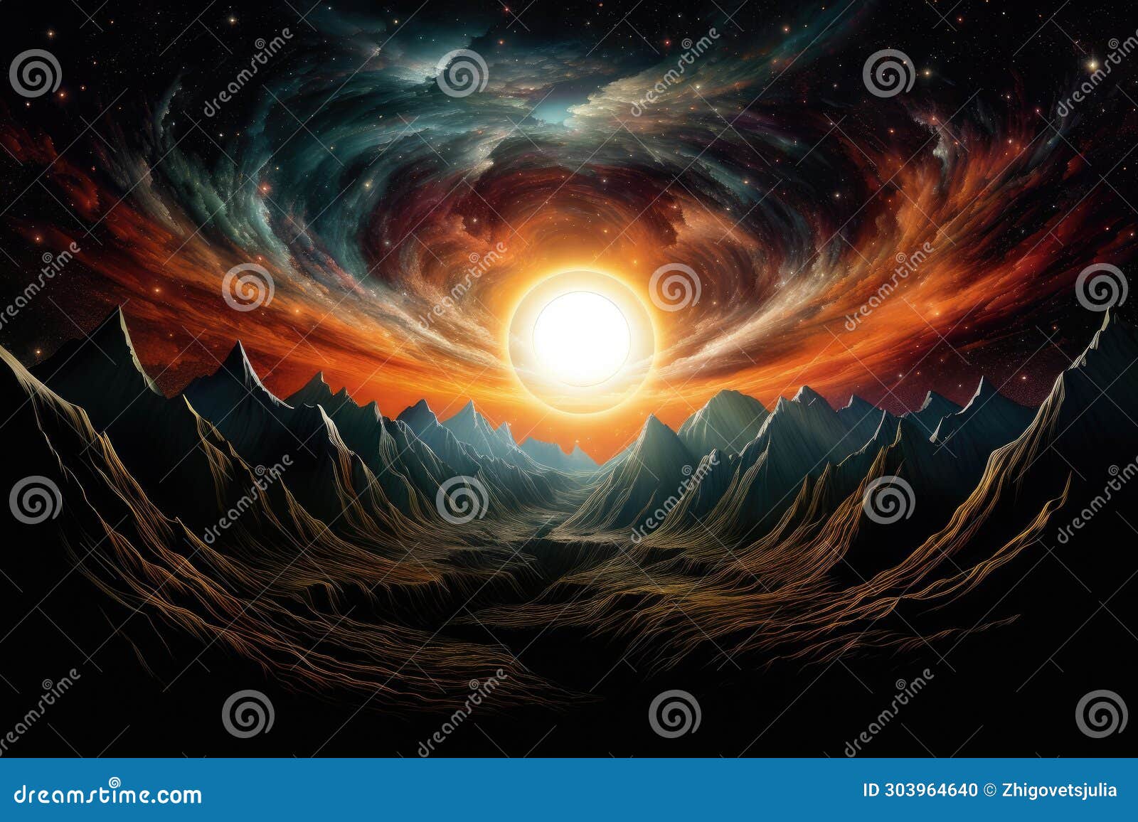 Solar Eclipse Realistic Illustration. Futuristic Image with Moon Ai, Ai ...