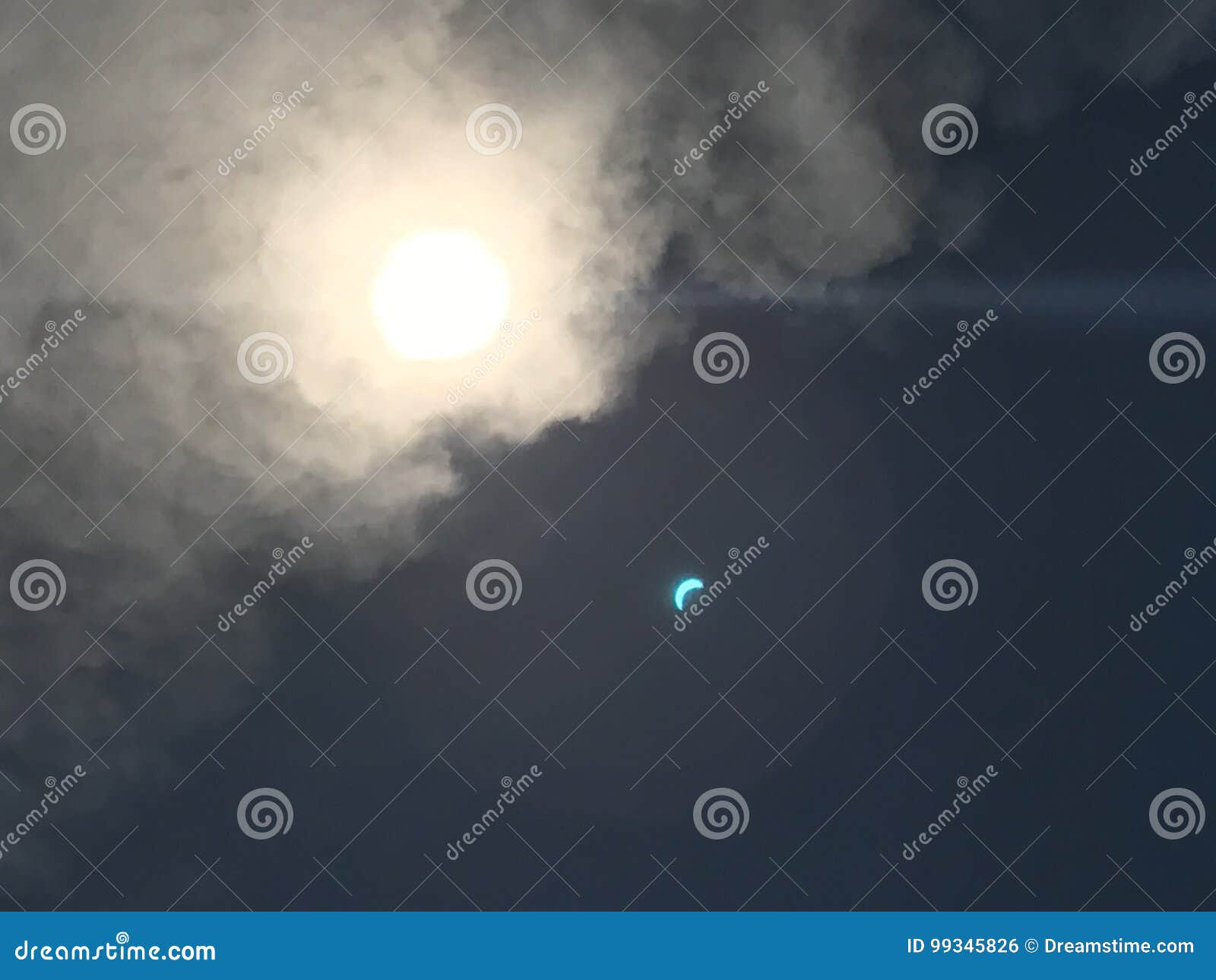 Solar Eclipse stock photo. Image of flare, reflection - 99345826