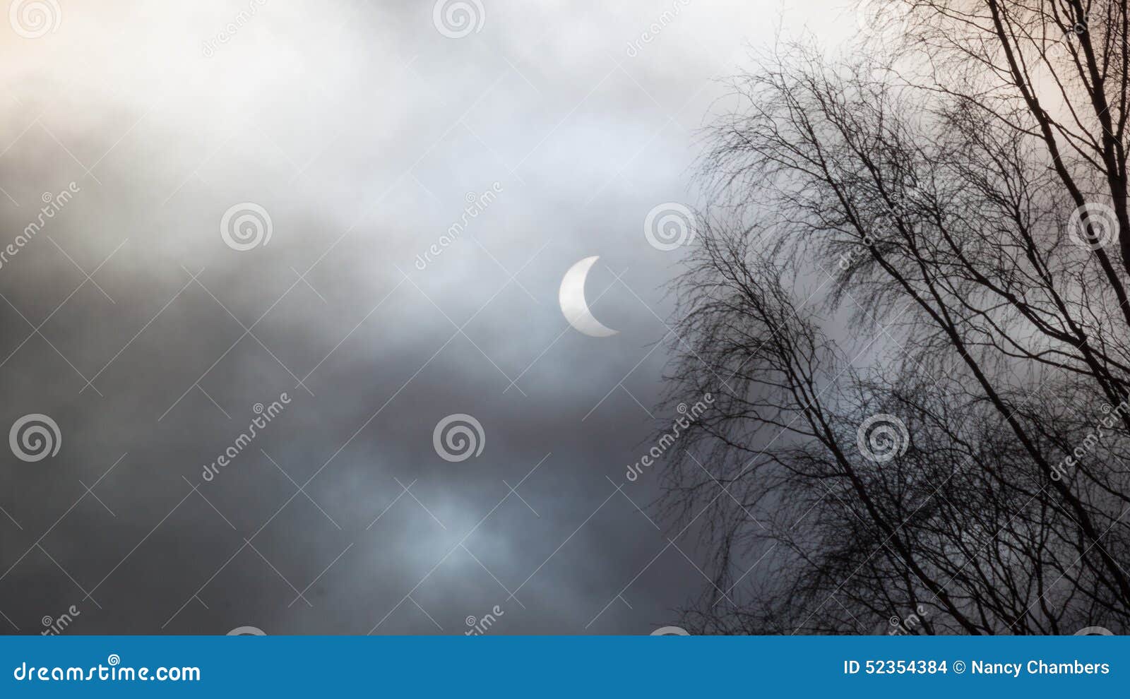 Solar eclipse in Scotland stock photo. Image of birch - 52354384