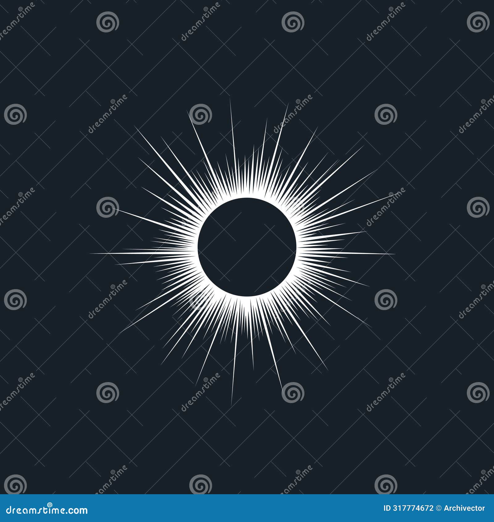 Total Solar Eclipse Graphic Symbol Stock Vector - Illustration of ...