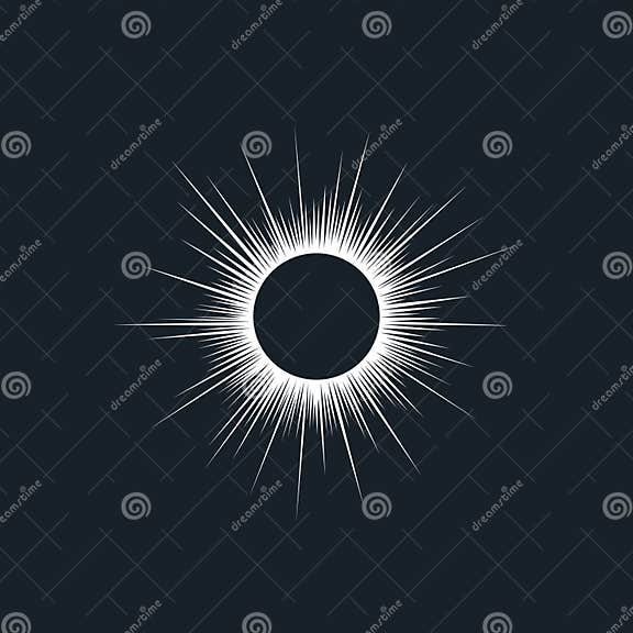 Total Solar Eclipse Graphic Symbol Stock Vector - Illustration of ...