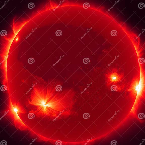 Solar Eclipse in Space, Ai-generatet Stock Illustration - Illustration ...