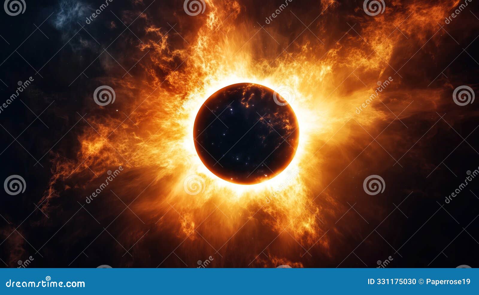 Solar Eclipse Space Planet in the Cosmos. Stock Photo - Image of ...