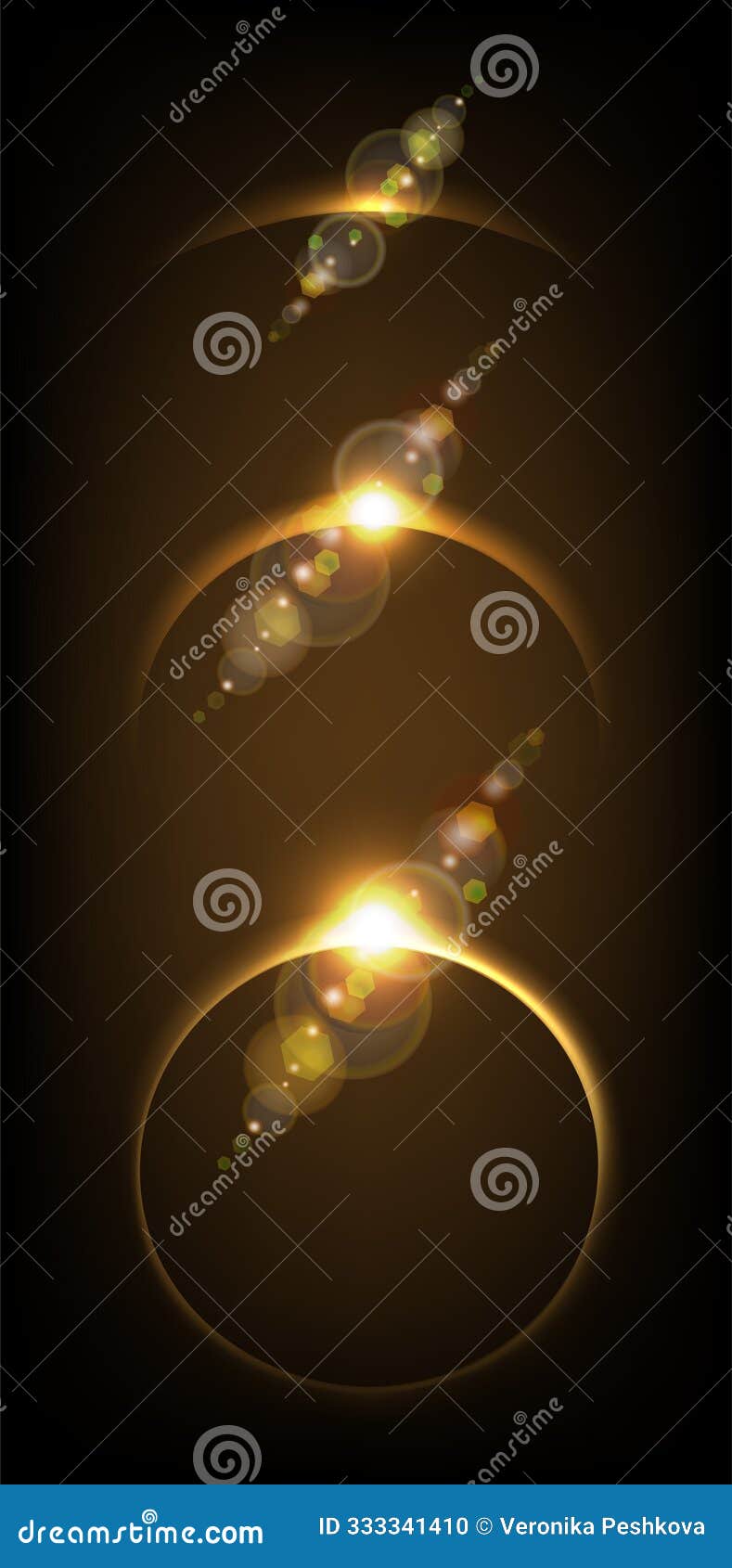 Solar Eclipse with Sun Beams on Dark Background with Space Dust and Sun ...