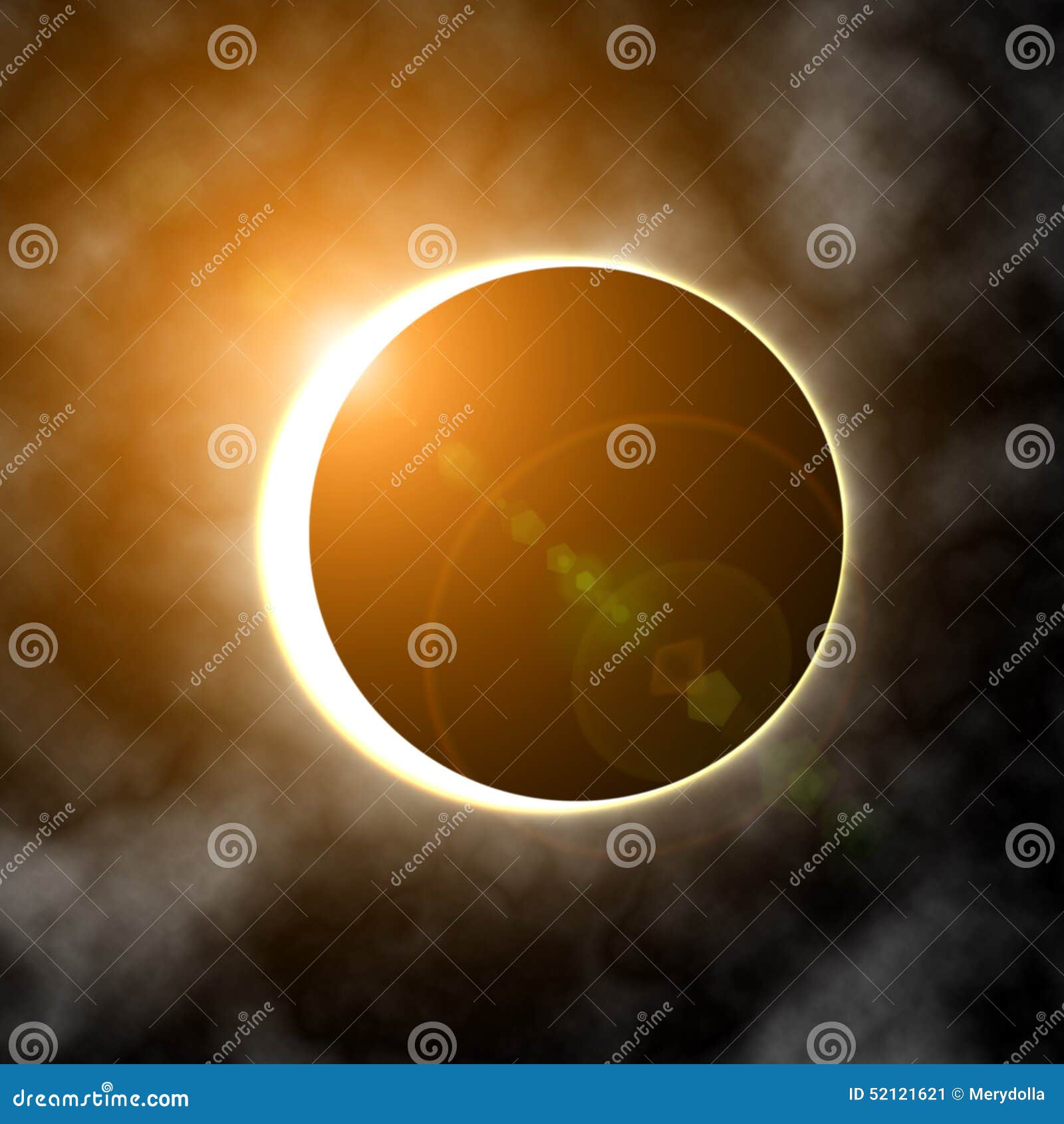 Solar eclipse stock illustration. Illustration of circle - 52121621