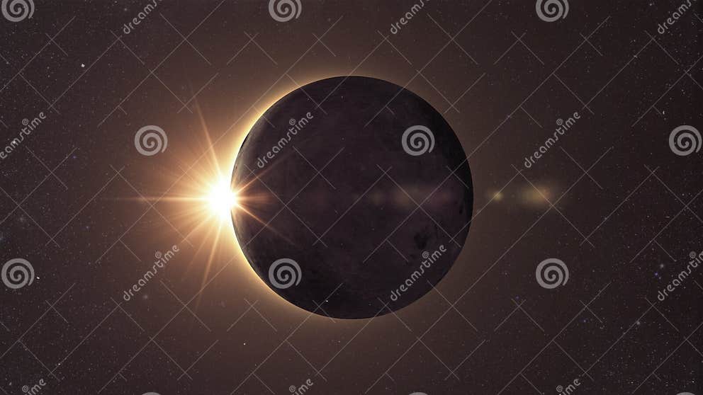 Solar eclipse stock illustration. Illustration of eclipse - 51450653