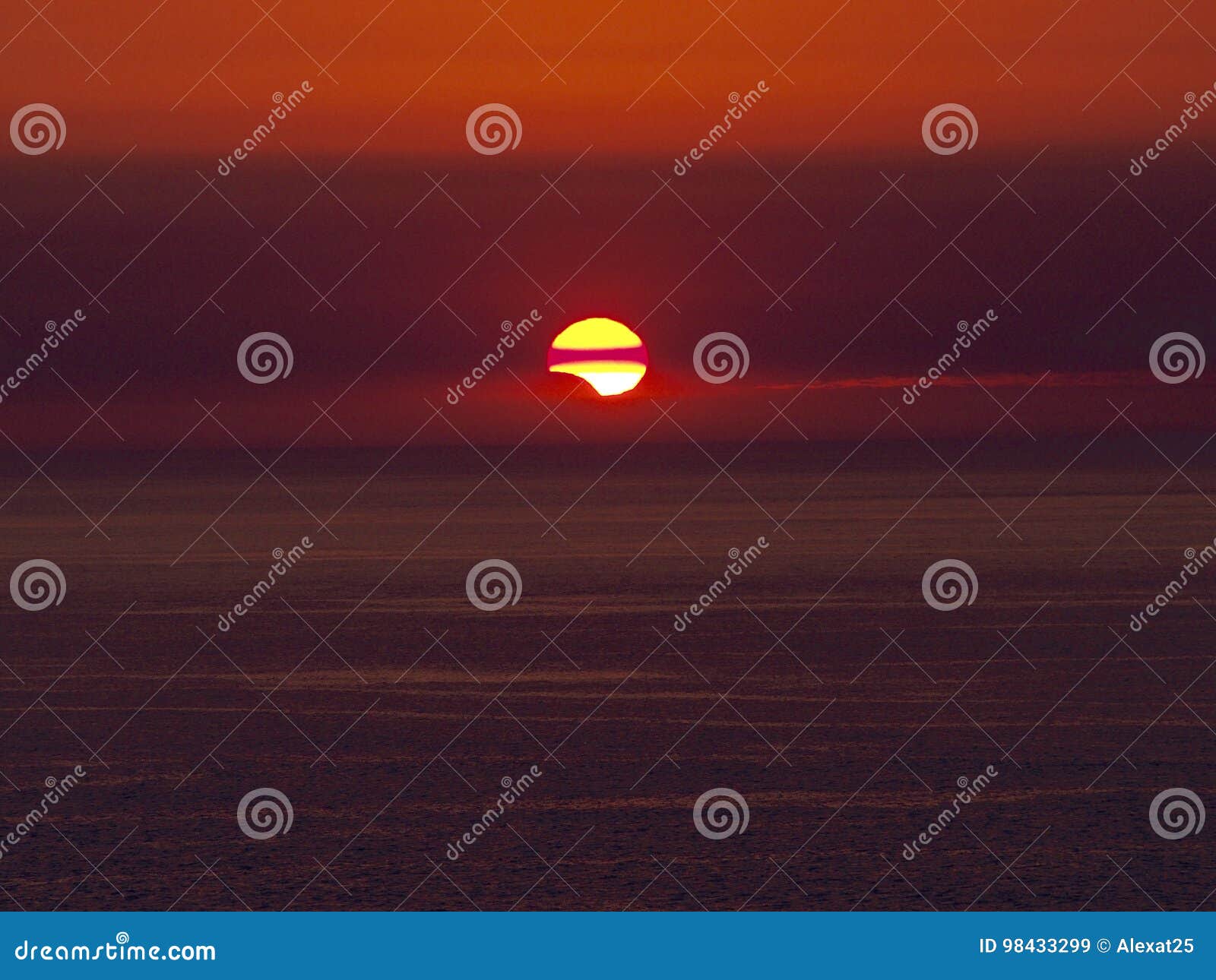Solar Eclipse in the Sunset from a Coruna Stock Image - Image of ...