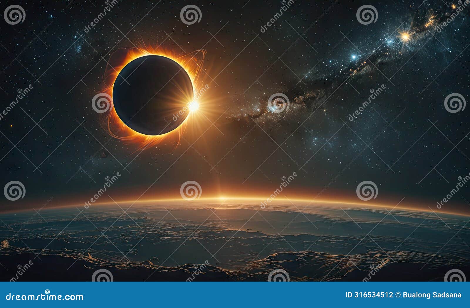 A Solar Eclipse is Taking Place in the Sky, with the Sun Being Blocked ...